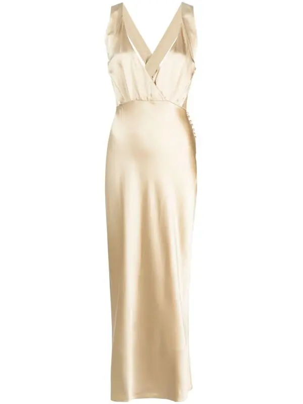 Khaite The Milo Silk Dress - Neutrals