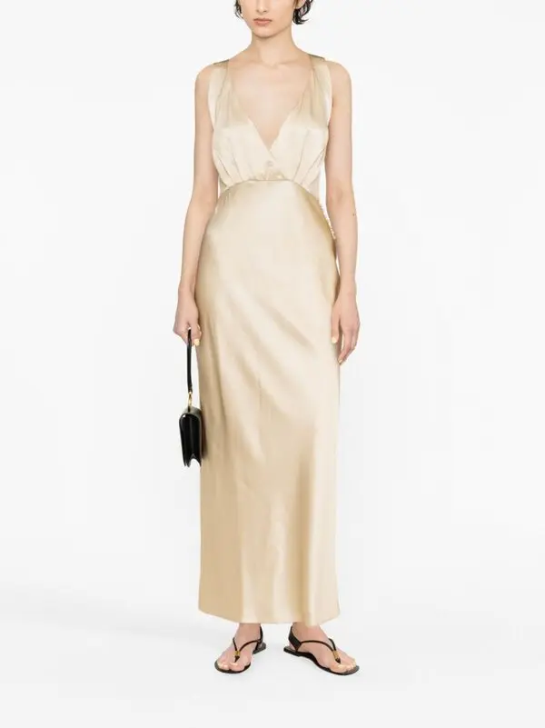 Khaite The Milo Silk Dress - Neutrals