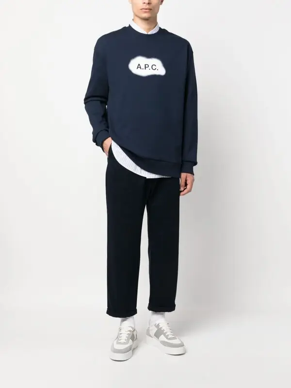 A.p.c. Logo-print Cotton Sweatshirt