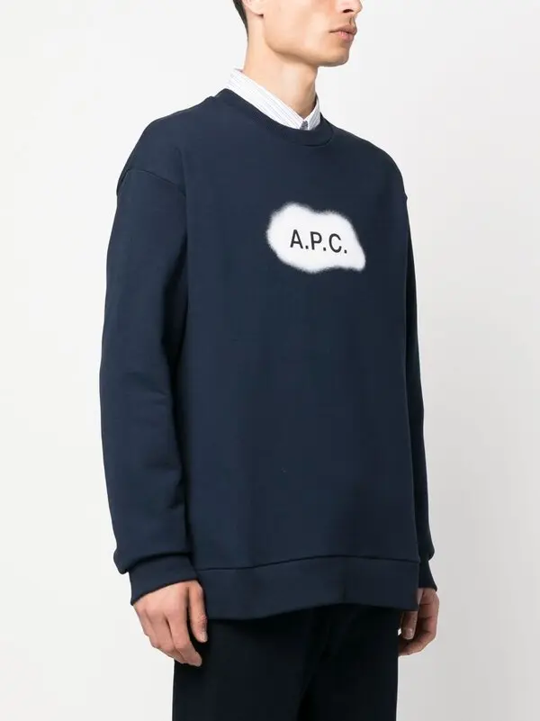 A.p.c. Logo-print Cotton Sweatshirt