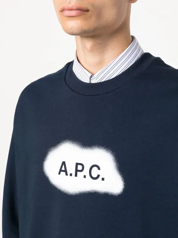 A.p.c. Logo-print Cotton Sweatshirt
