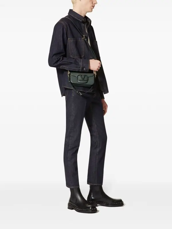 Valentino Garavani Logo-appliqué Tapered-leg Jeans
