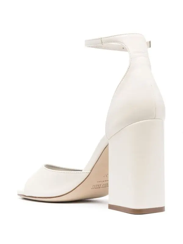 Paris Texas Fiona 100mm Leather Sandals - White