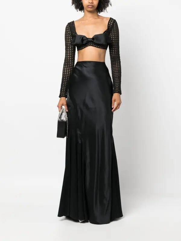 Giambattista Valli Macramé Bow Crop Top