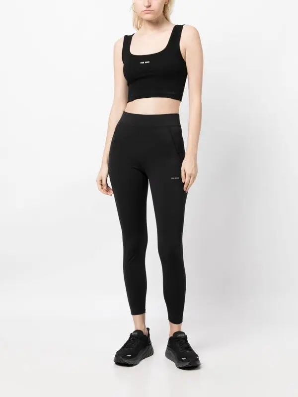 TEAM WANG DESIGN Logo-print Panelled Leggings