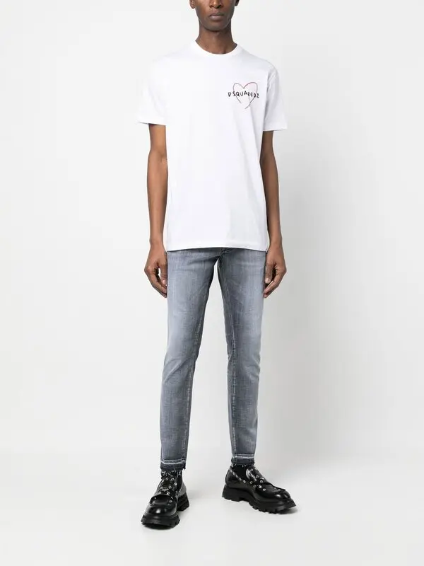 Dsquared2 Faded Skinny Jeans - Grey