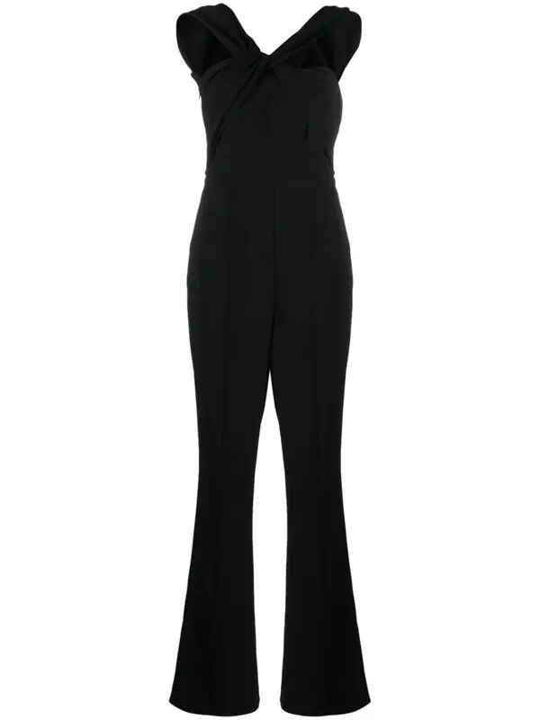 Roland Mouret Asymmetric Sleeveless Jumpsuit - Black