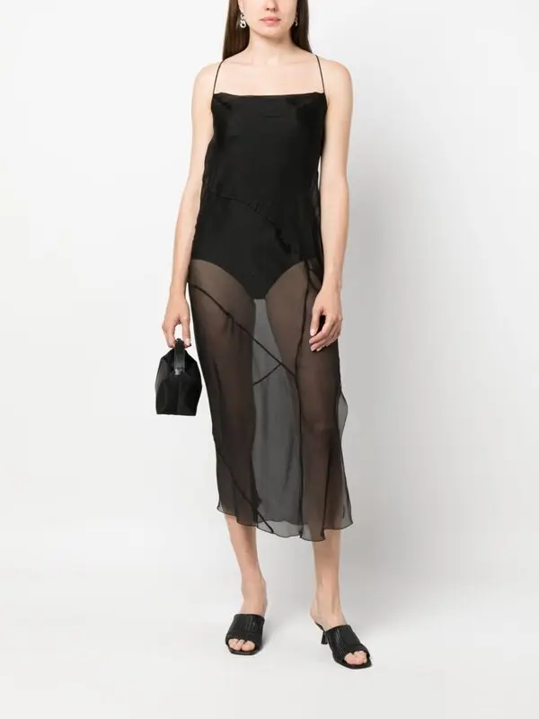 Patrizia Pepe Sheer Slip Midi Dress