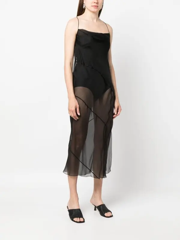 Patrizia Pepe Sheer Slip Midi Dress
