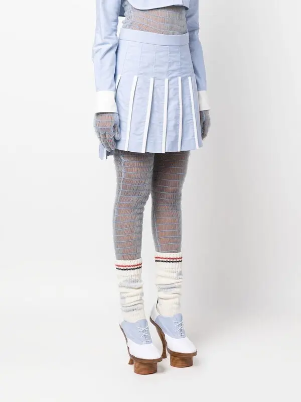 Thom Browne Pleated High-waist Mini Skirt