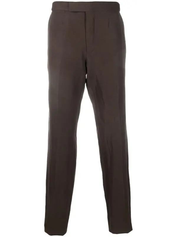 Zegna Mid-rise Tapered Trousers - Brown