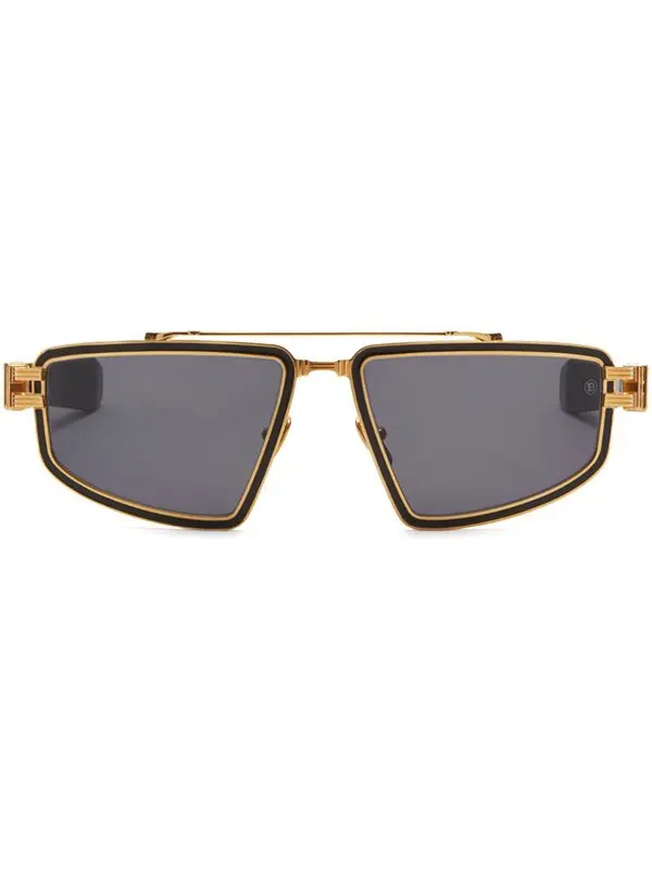 Balmain Titan Pilot-frame Sunglasses - Black