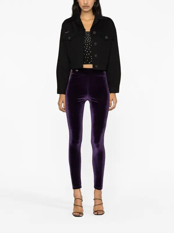 Philipp Plein Basic Velvet Leggings