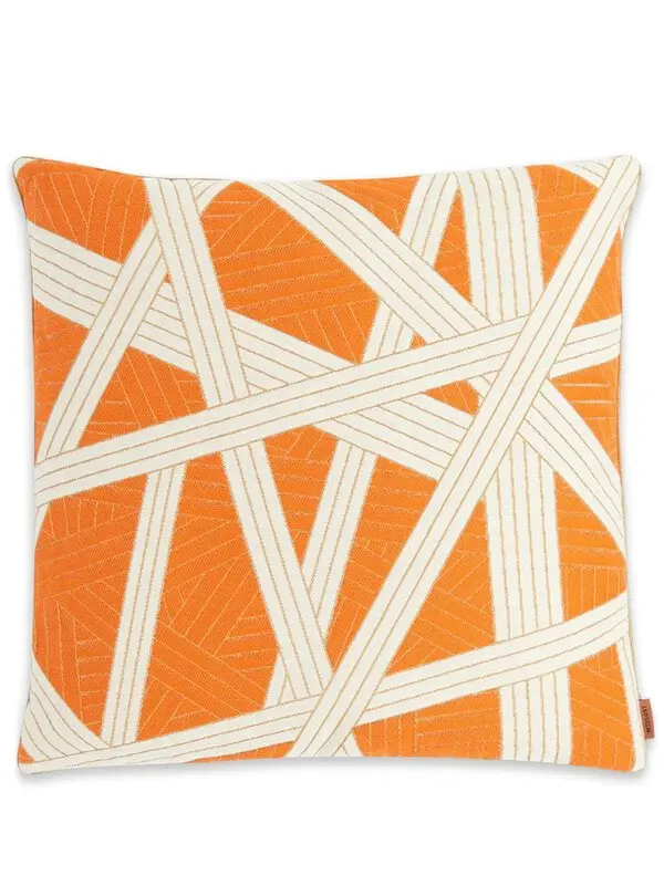 Missoni Small Nastri Striped Cushion - Orange