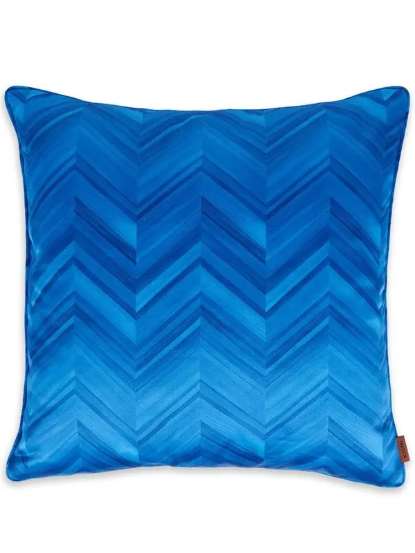 Missoni Small Layers Inlay Zigzag Cushion - Blue