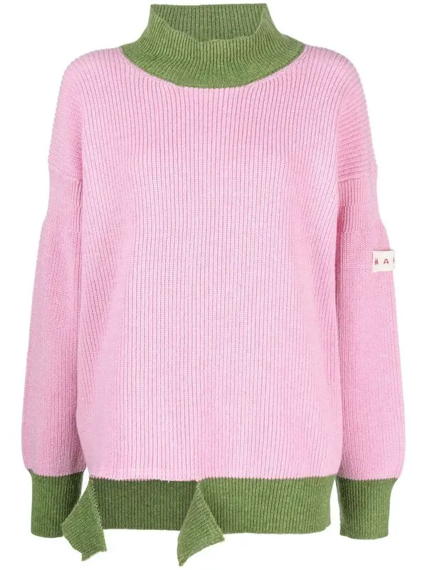 Marni Asymmetric Ribbed Jumper