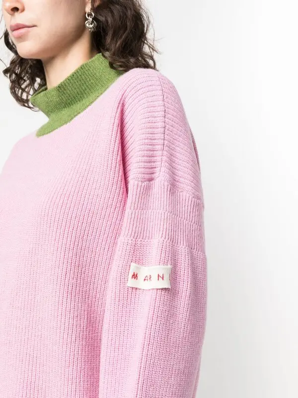 Marni Asymmetric Ribbed Jumper