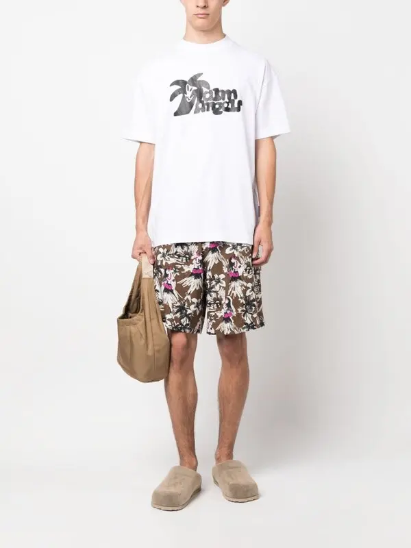 Palm Angels Graphic-print Shorts - Brown
