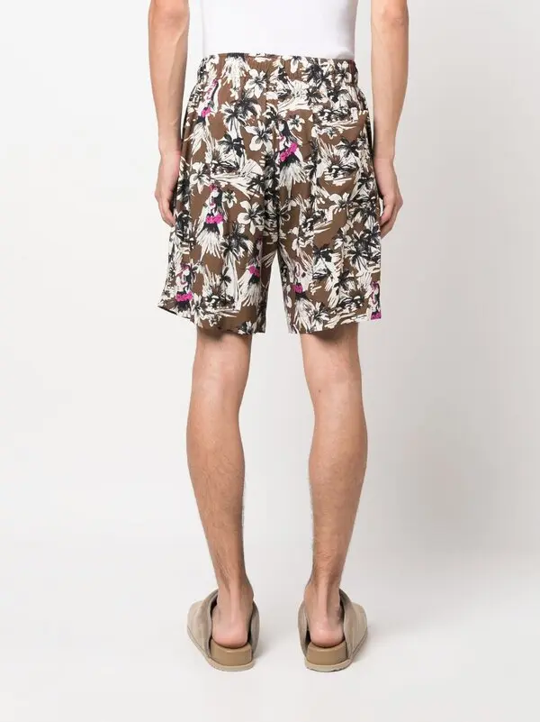 Palm Angels Graphic-print Shorts - Brown