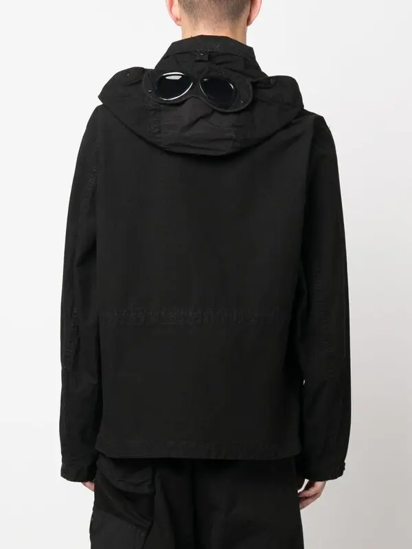C.P. COMPANY Cargo-pocket Cotton Hooded Jacket - Black