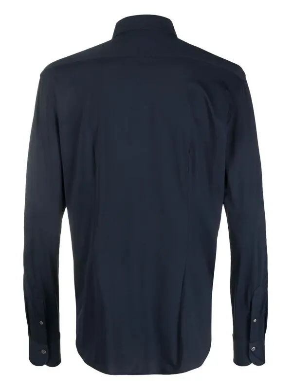 ORIAN Long-sleeve Spread-collar Shirt - Blue