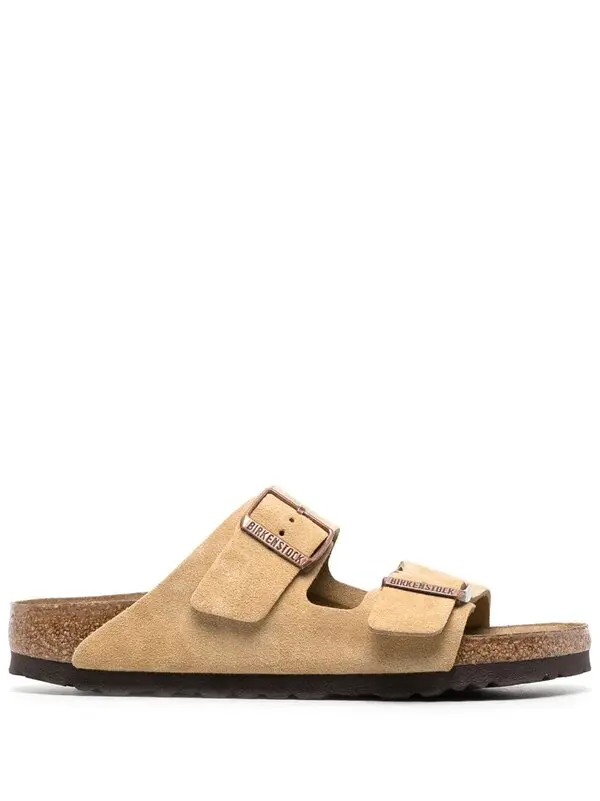 BIRKENSTOCK Arizona Suede Sandals - Neutrals