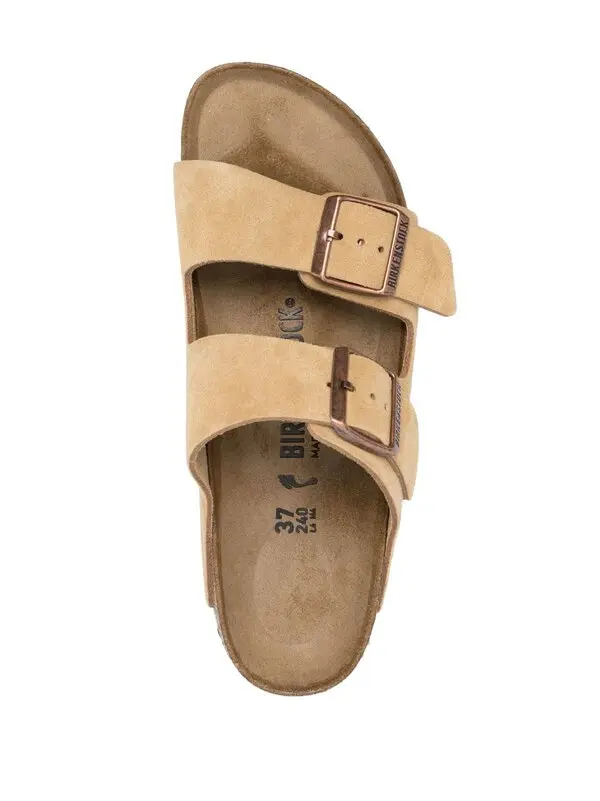 BIRKENSTOCK Arizona Suede Sandals - Neutrals