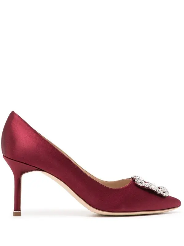Manolo Blahnik Hangisi 70mm Pumps - Red