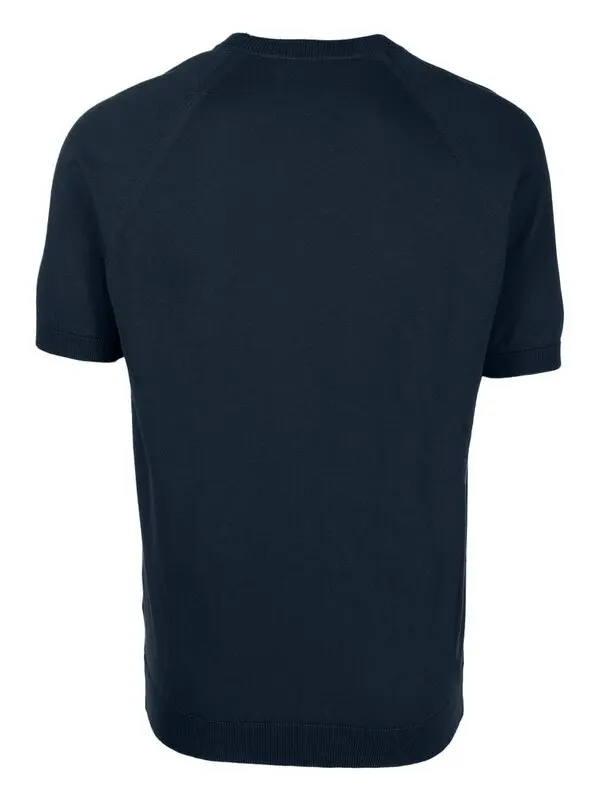 D4.0 Short-sleeved Cotton-knit T-shirt - Blue