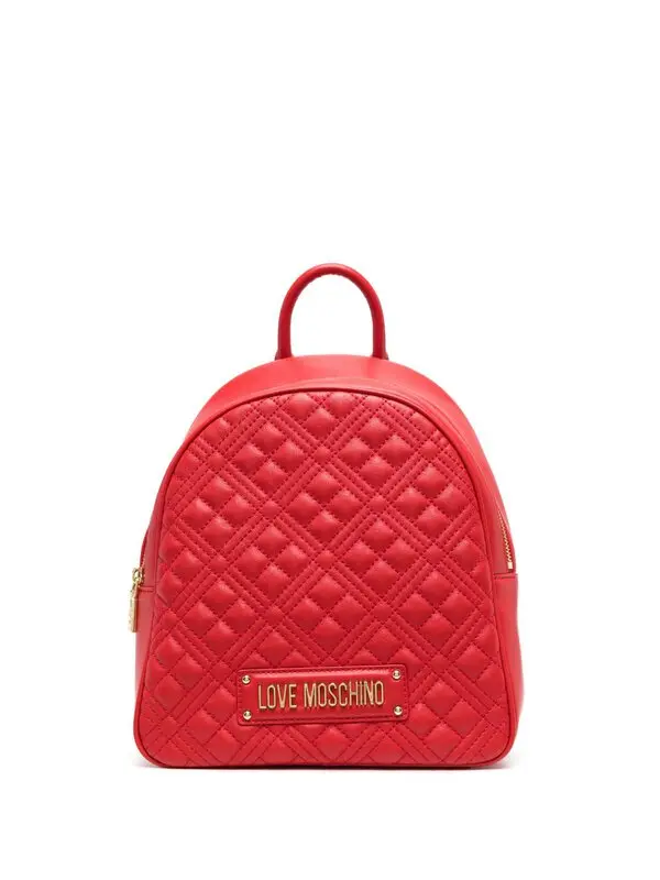 Moschino Quilted Logo Detail Backpack