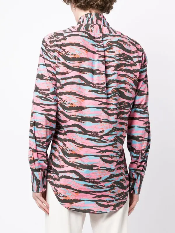 ERL Zebra-print Cotton Shirt - Pink