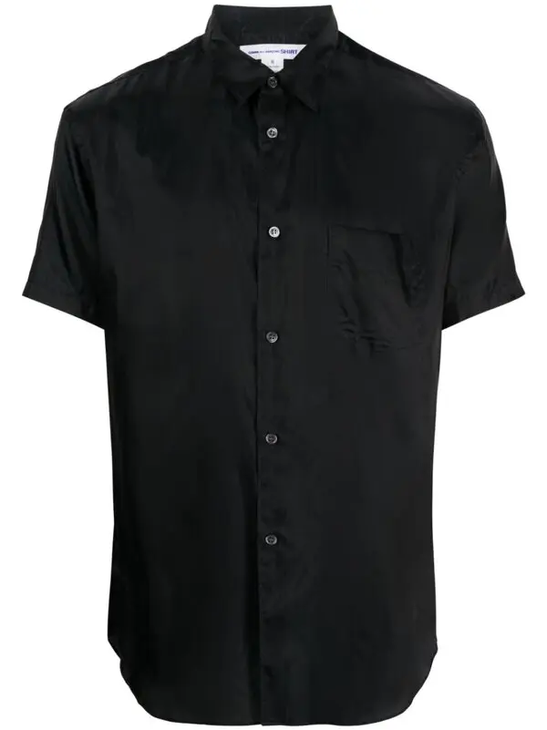 Comme Des Garçons Satin-finish Short-sleeve Shirt