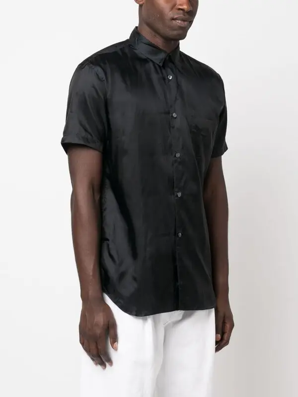 Comme Des Garçons Satin-finish Short-sleeve Shirt