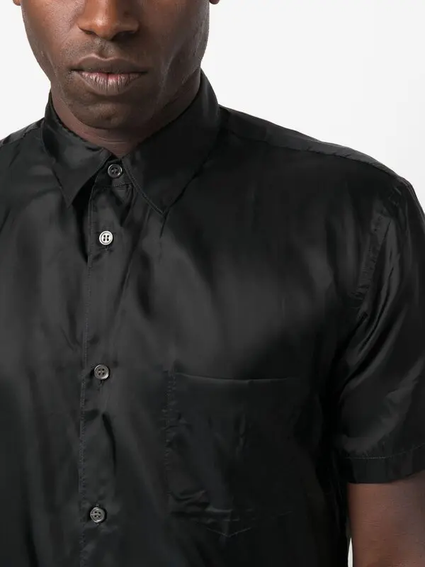 Comme Des Garçons Satin-finish Short-sleeve Shirt