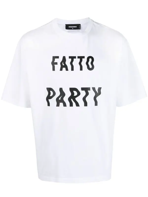 Dsquared2 Text-print Cotton T-shirt - White