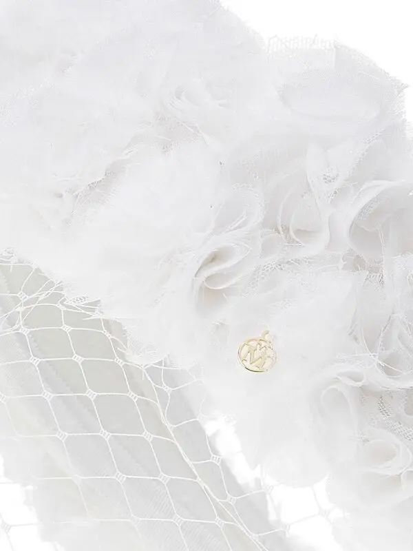 MAISON MICHEL Constance Tulle Tiara - White