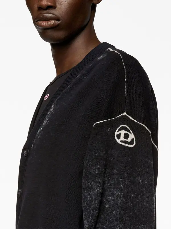 DIESEL® K-larence-b Cotton Cardigan - Black
