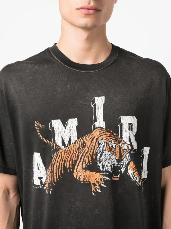 【Ameri Vintage】tiger nit Amiri Vintage Tiger Logo T-Shirt in Black for Men | Lyst