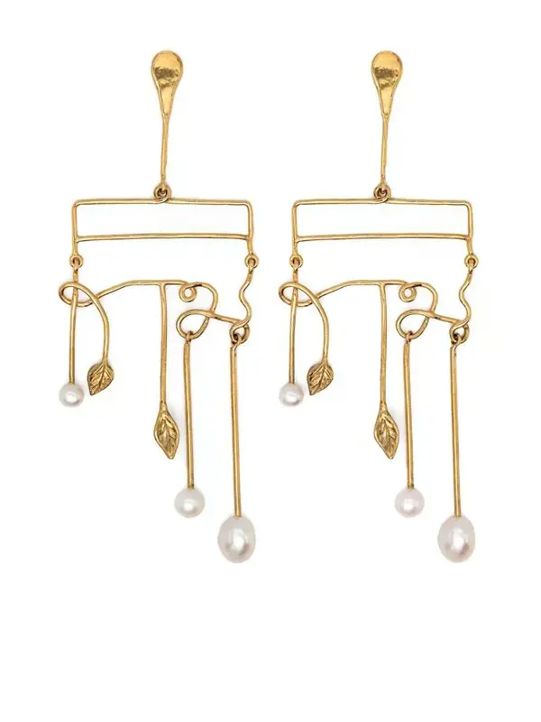 AURÉLIE BIDERMANN Sirocco Pearl Earrings - Gold