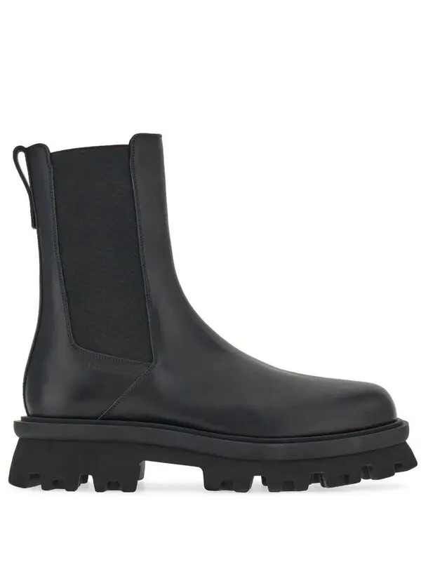 FERRAGAMO Chunky Chelsea Leather Boots