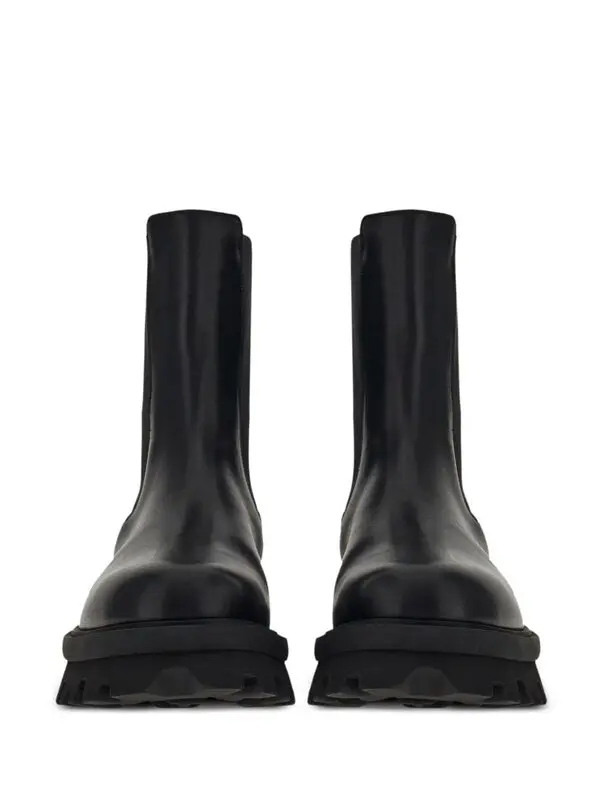FERRAGAMO Chunky Chelsea Leather Boots
