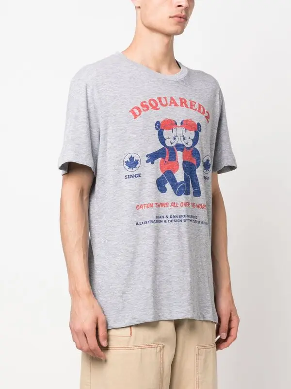 Dsquared2 Logo-print Short-sleeve T-shirt - Grey