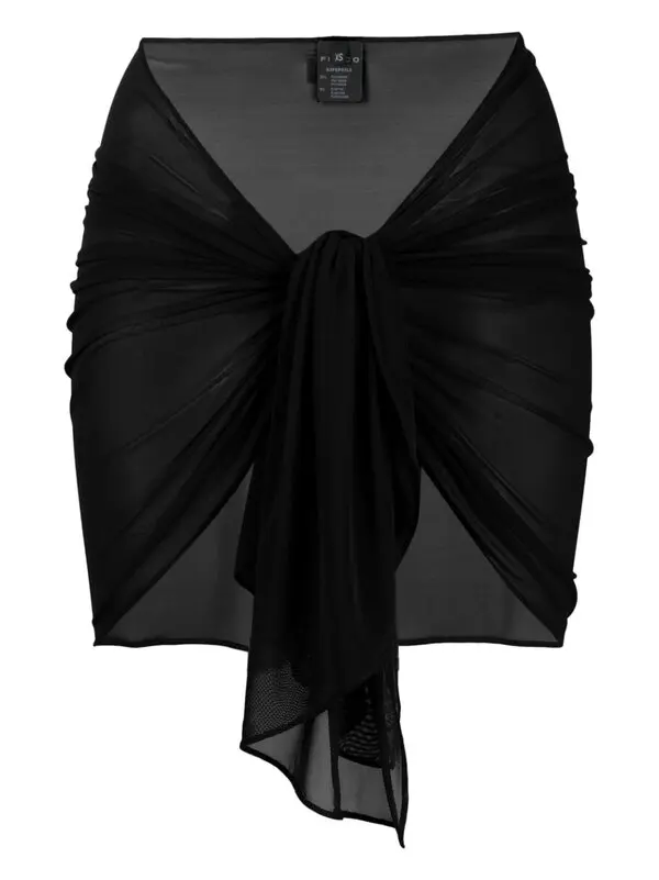 FISICO Self-tie Semi-sheer Cover-up - Black