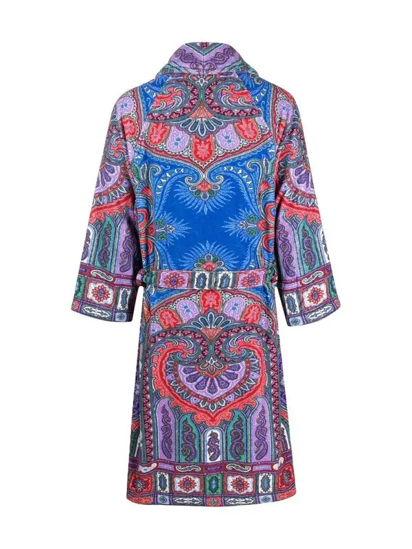 Etro Paisley-print Cotton Robe - Red