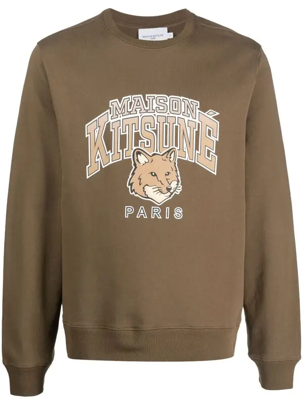 Maison Kitsuné Logo-print Cotton Sweatshirt