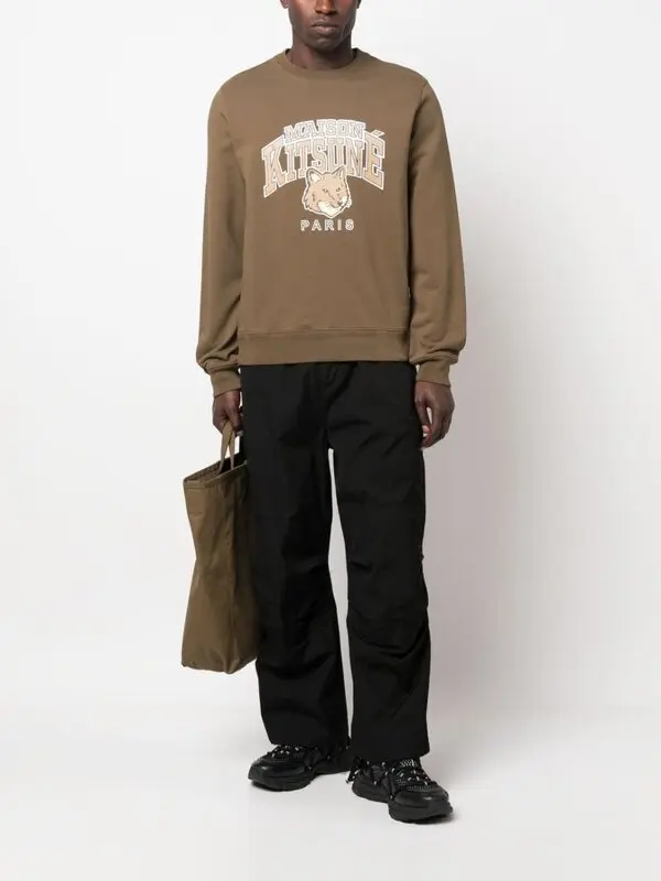 Maison Kitsuné Logo-print Cotton Sweatshirt