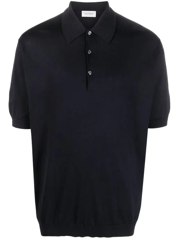 John Smedley Short-sleeve Cotton Polo Shirt - Blue