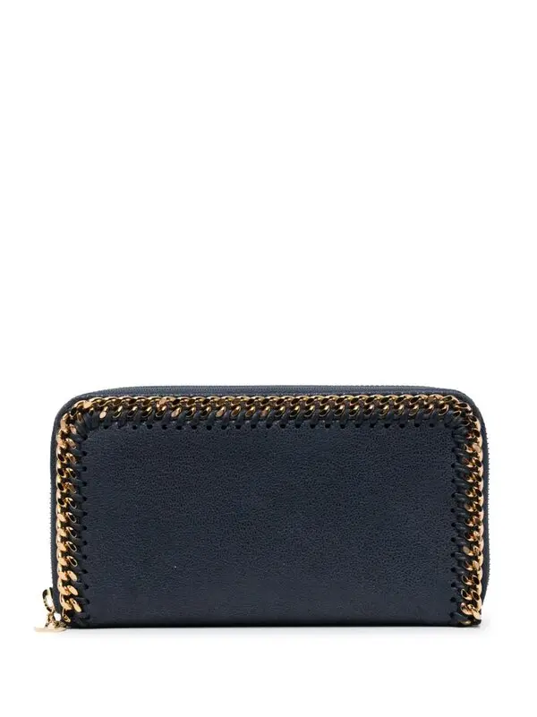 Stella McCartney Chain-detailed Leather Wallet - Blue