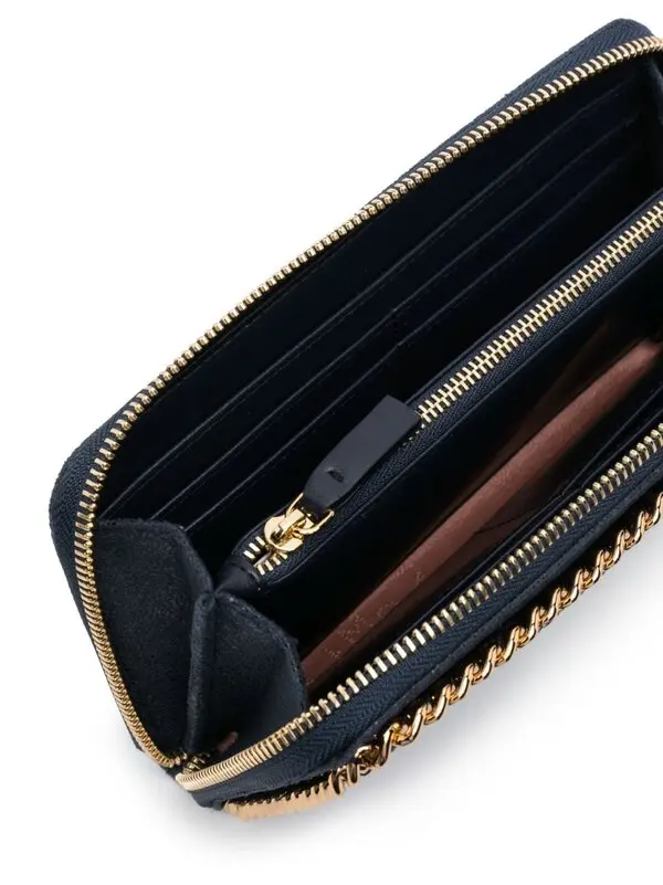 Stella McCartney Chain-detailed Leather Wallet - Blue