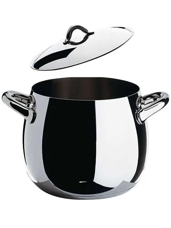 ALESSI Matching-lid Stainless-steel Pot - Silver